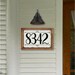 Custom Address Sign With Rustic Wood Frame, Durable Metal Insert Panel ...