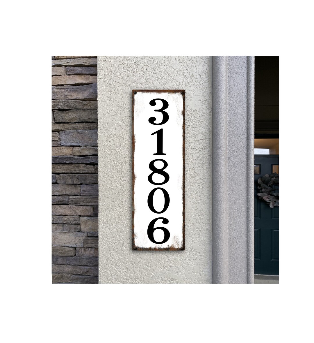 Vertical Address Sign, Made of Metal, Address Numbers for Post ...