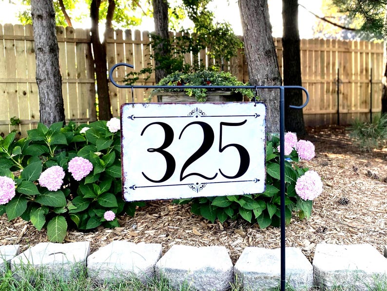 Farmhouse Custom Address Hanging Sign, Cute Rustic Country Sign, Easy ...