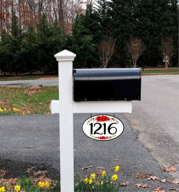 Mailbox Numbers Light Post Address Sign Personalized With - Etsy