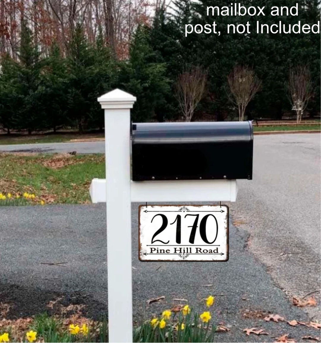 Rustic Address Sign, House Numbers, Mail Box Plaque , Shabby Farmhouse ...