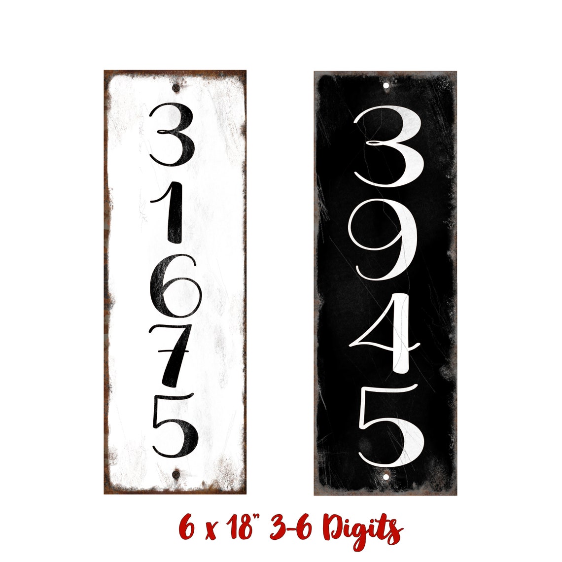 Rustic Address Sign Farmhouse Decor House Numbers Street - Etsy