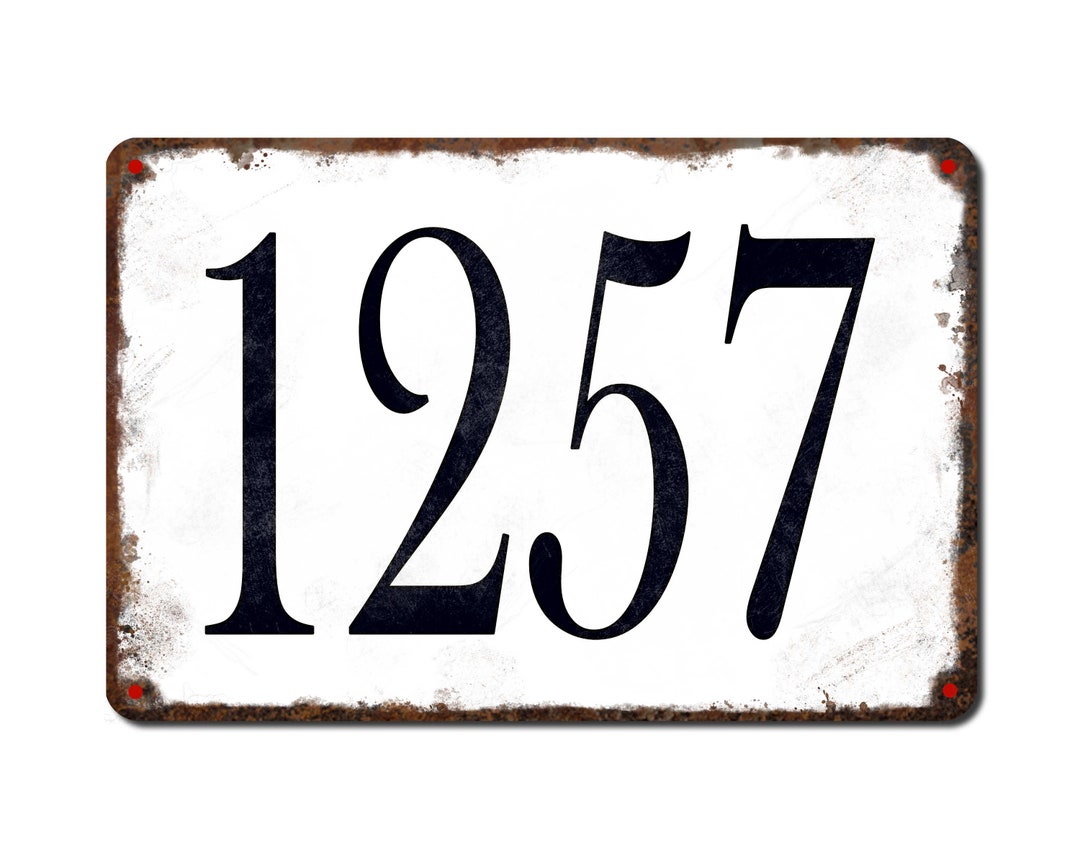 Rustic Address Sign, Cottage Style, Personalized House Numbers, Street ...