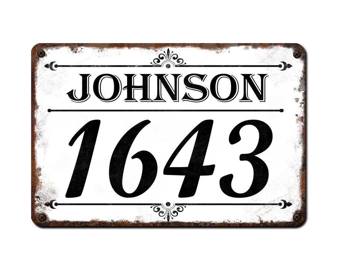 Rustic Address Sign, Farmhouse Decor, House Sign, House Numbers, Street ...