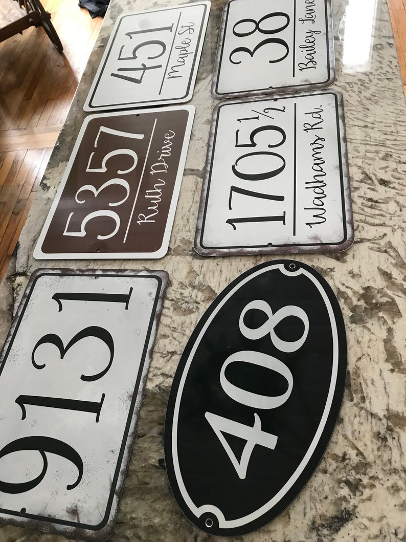 Personalized Address Sign House Sign House Numbers Street - Etsy