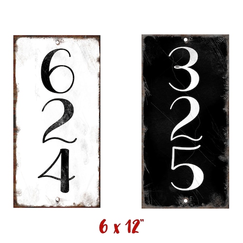 Vertical Address Sign Address Plaque House Numbers House - Etsy