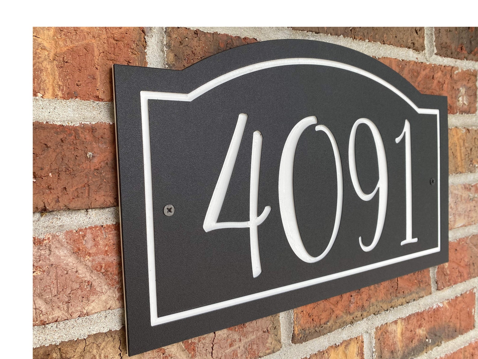 Address House Number Sign, Durable Engraved Plaque 14.5 X 9 Arch Top ...