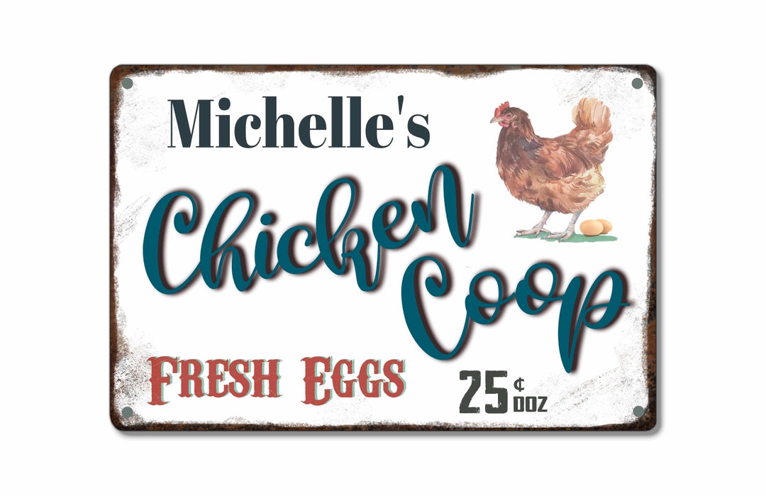 Chicken Coop Signs, Personalized Coops Sign, Hen House, Chicken Coop ...
