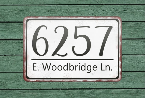 Rustic Metal Address Sign Custom Address Sign | Etsy