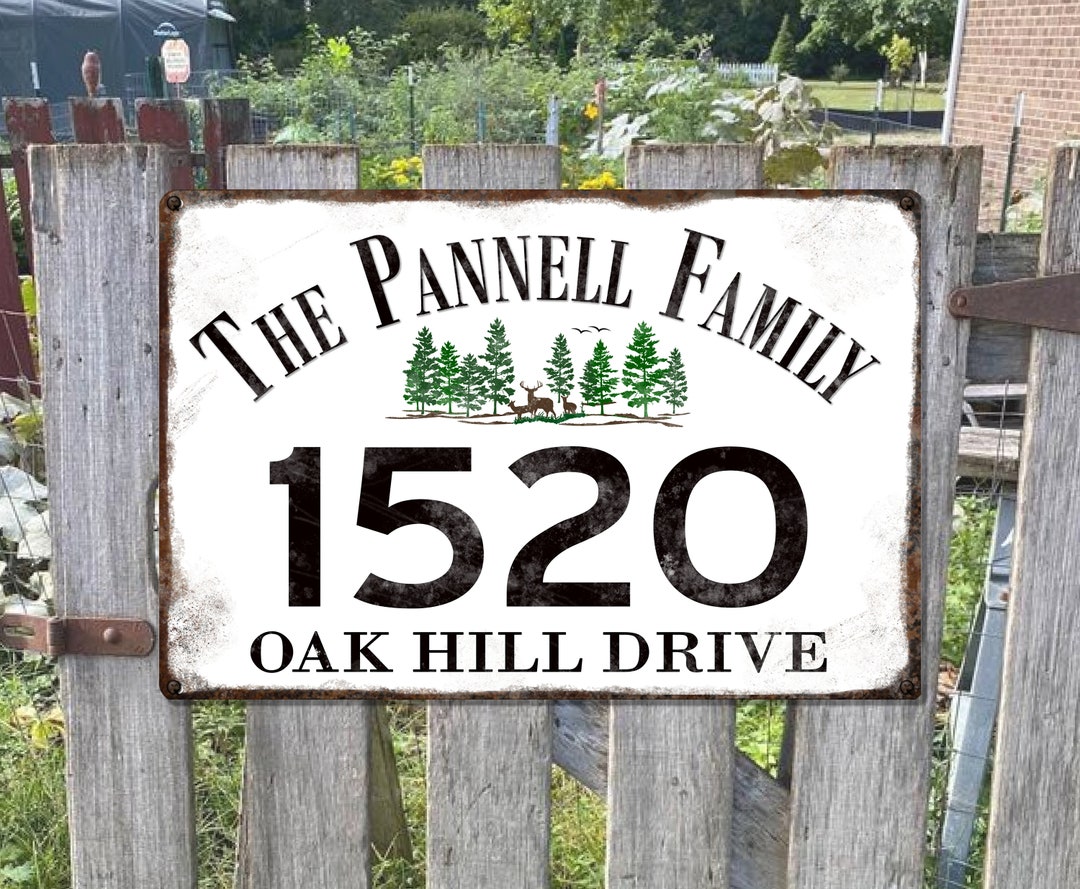 Family Name Sign, Personalized Cabin Sign, Custom Metal Sign Outdoor ...