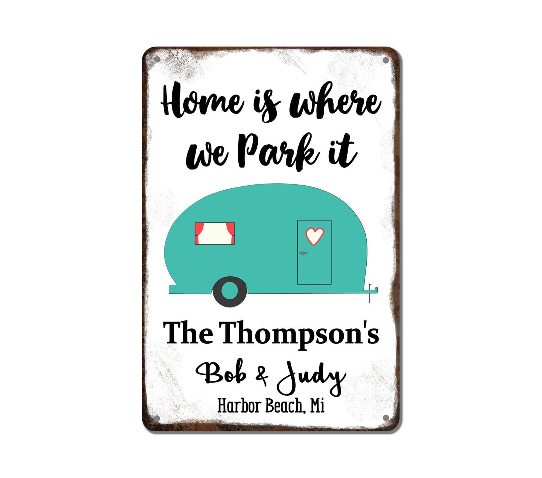 Camper Sign, Glamper Sign, RV Sign, Camper Door Hanger, Vintage Camper ...