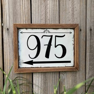 Custom Address Sign With Rustic Wood Frame, Durable Metal Insert Panel ...