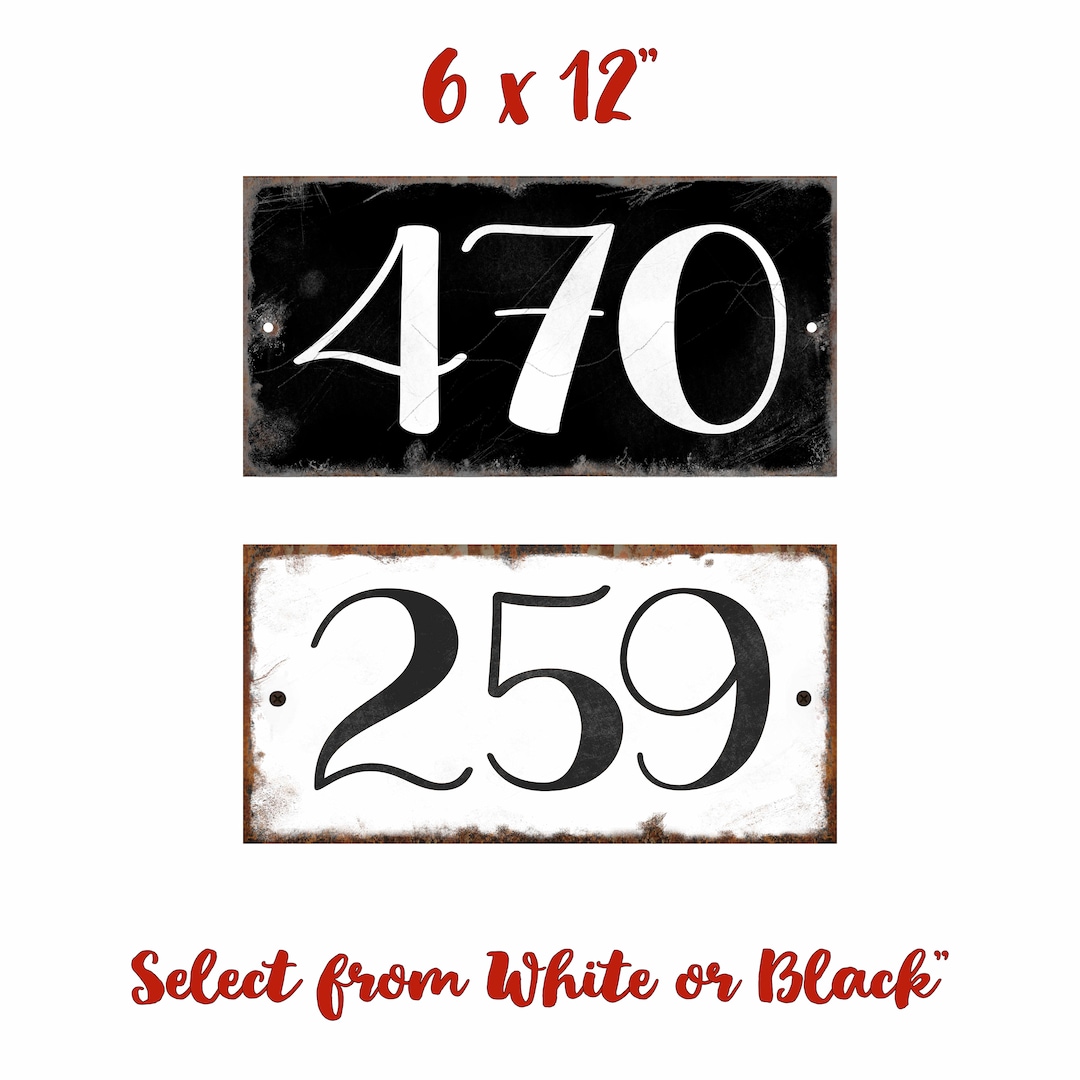 Rustic Address Sign, Farmhouse Decor, House Sign, House Numbers, Street ...