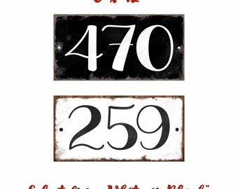 Rustic Address Sign Farmhouse Decor House Numbers Street | Etsy