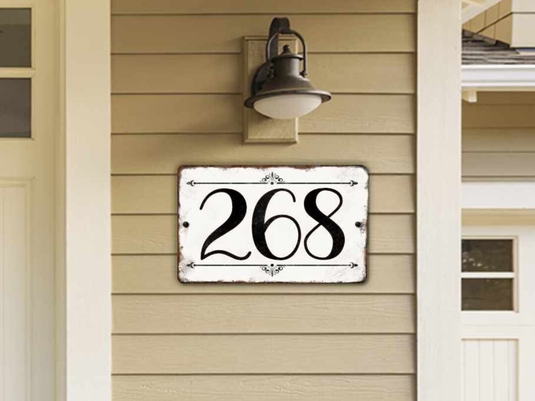 Rustic Address Sign, House Numbers, Farmhouse Sign, Custom Yard Sign ...