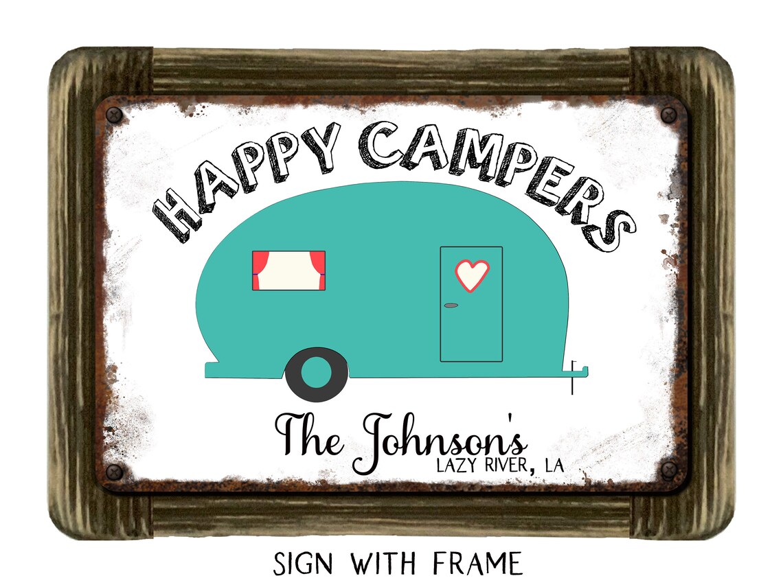 Vintage Camper Sign Personalized Camper Sign Camper Door | Etsy