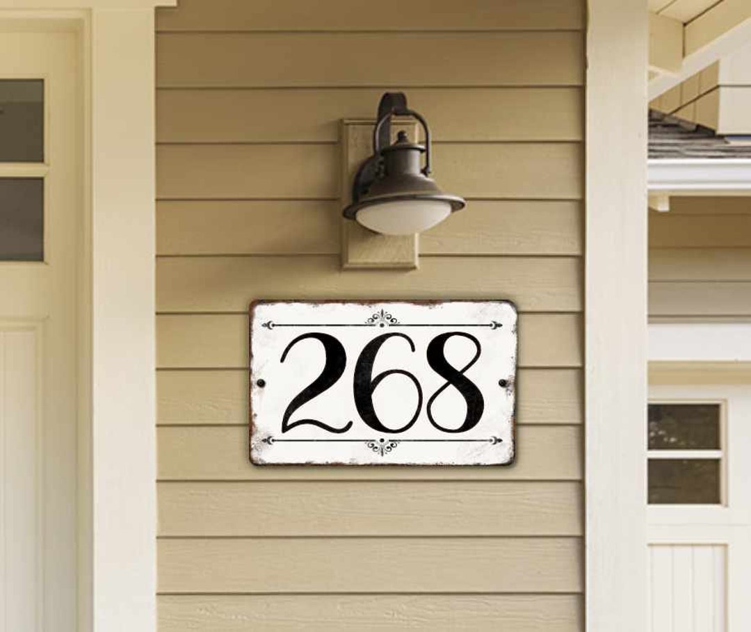 Rustic Address Sign, House Numbers, Farmhouse Sign, Custom Yard Sign ...
