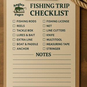 Fishing Trip Checklist Printable-bass Fishing Gear Packing List ...