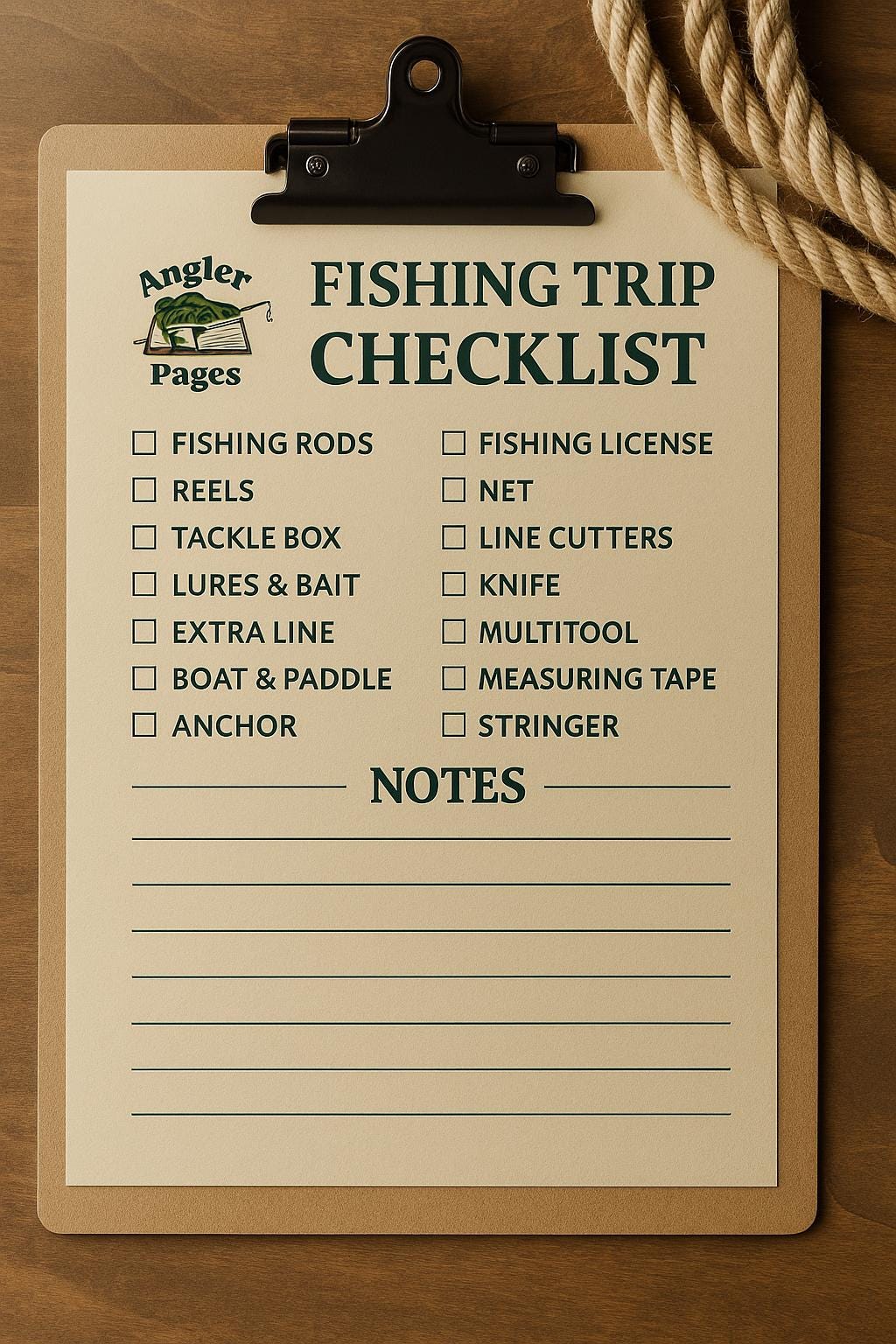 Fishing Trip Checklist Printable-bass Fishing Gear Packing List ...