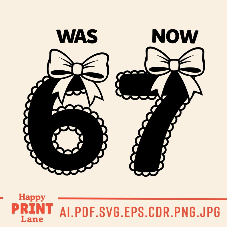 67 Six Seven Meme SVG PNG, 67 Cut File, Viral Gen Alpha Design, Trendy ...
