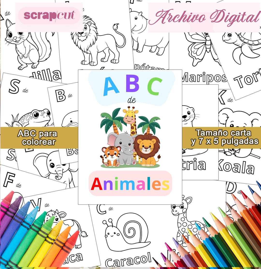 Alphabet Coloring Book in SPANISH, Baby Shower, Baby and Children's ...