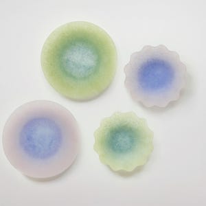 Handmade Pâte De Verre Glass Plate and Bowl Set - Etsy