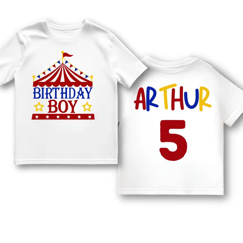 Circus Birthday Boy Shirt | Personalized Carnival Tee - Etsy