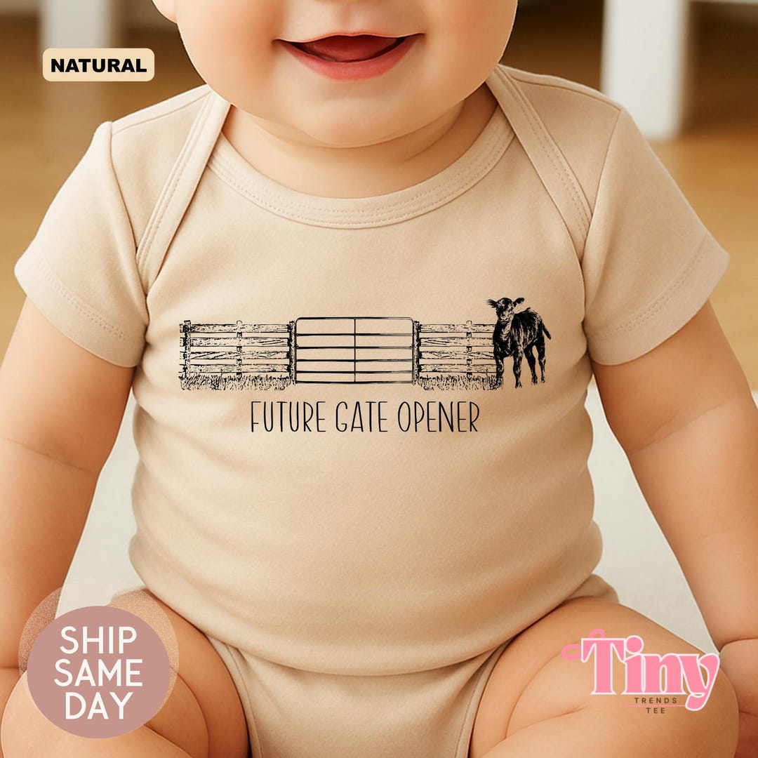 Future Gate Opener Bodysuit, Cattle Farmer Baby Outfit, Pregnancy ...