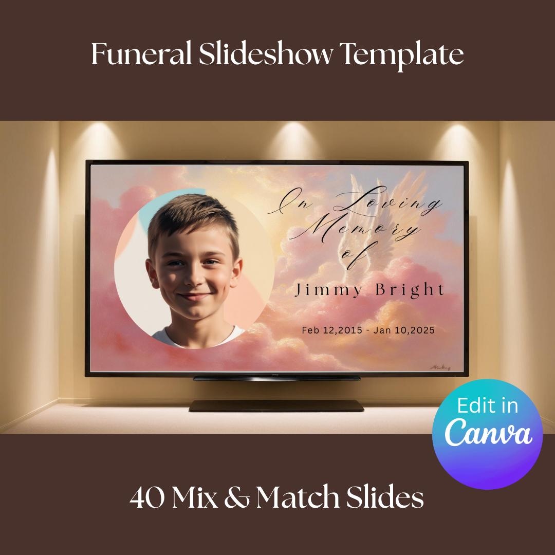 In Loving Memory of Son | Funeral Slideshow Video Template ...