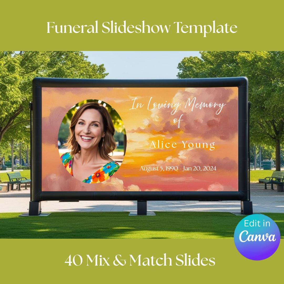 Memorial Video Slideshow for Female – Thoughtful & Elegant Celebration ...