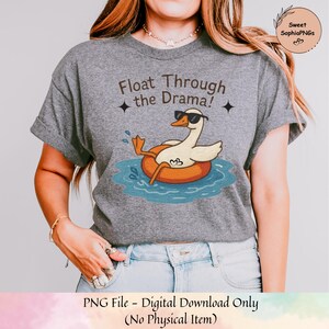 Funny Goose PNG | Embroidery Style Floatie Clipart | Summer Pool ...