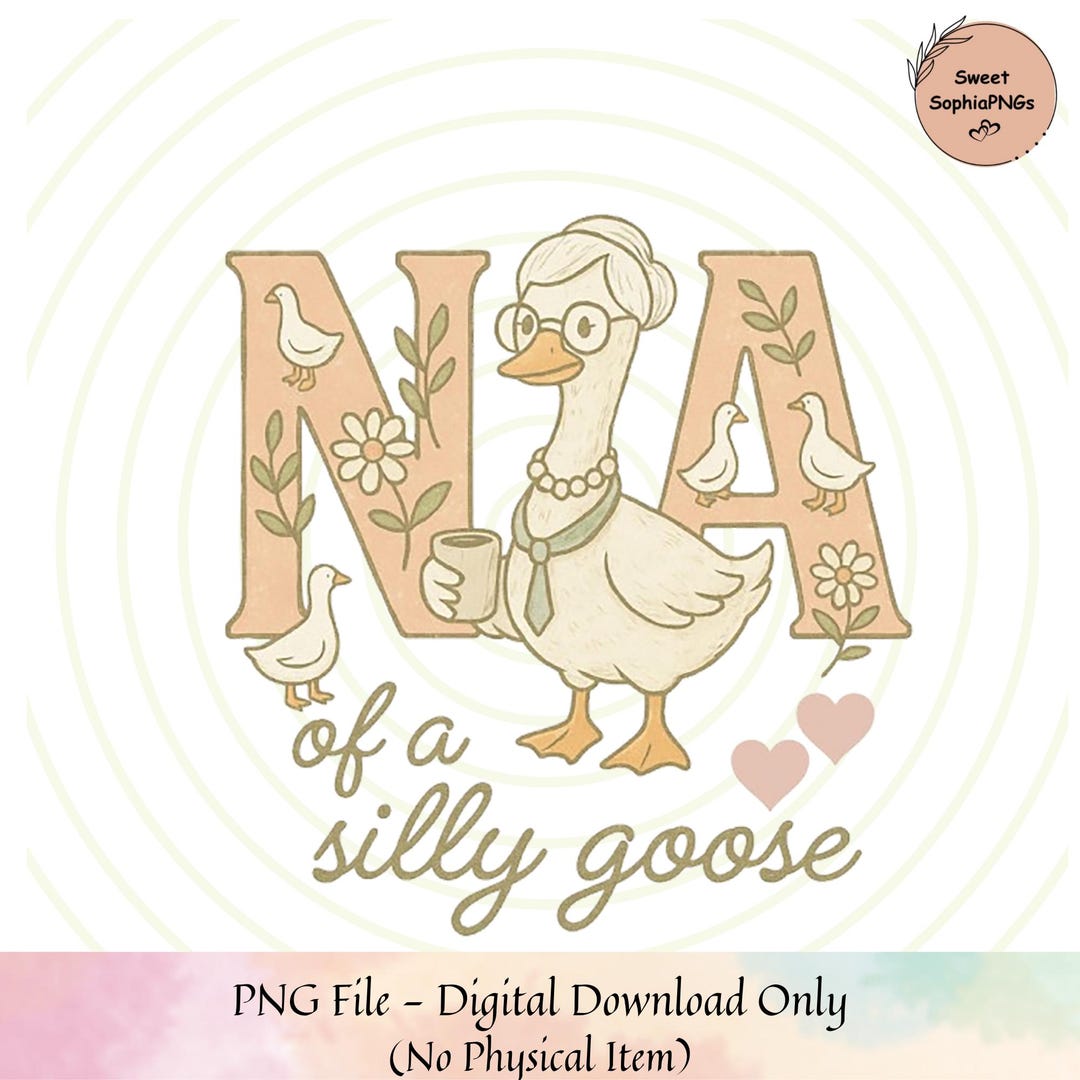 Nana Goose PNG: Grandma Clipart, Funny Goose Family (digital Download ...