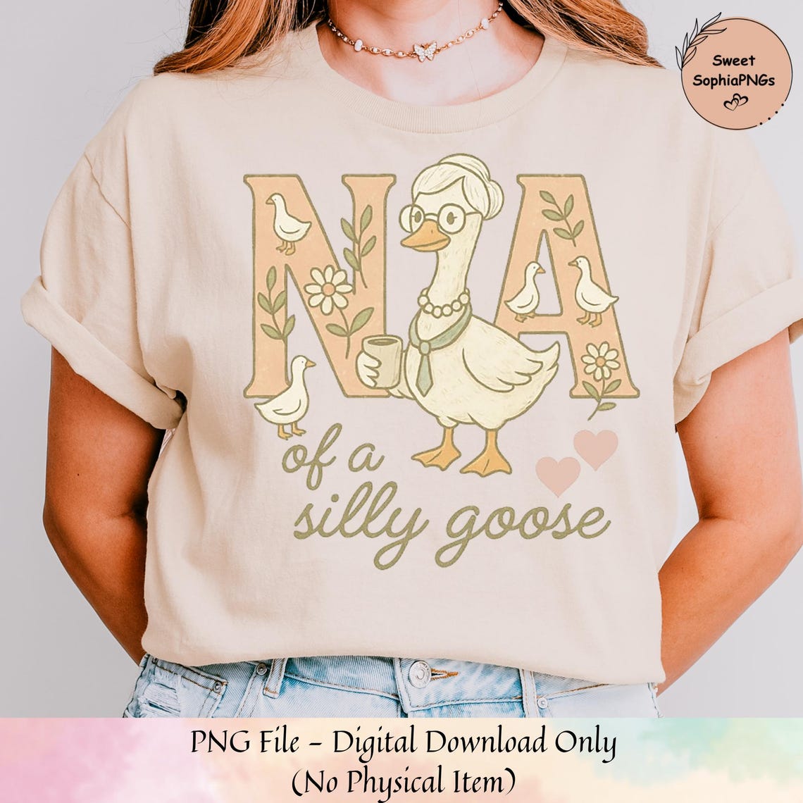 Nana Goose PNG: Grandma Clipart, Funny Goose Family (digital Download ...