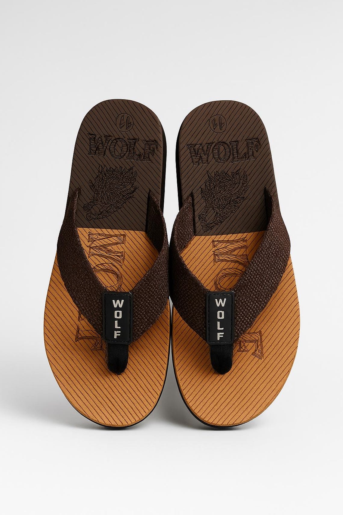 Men's Wolf Print Flip-flops: Lightweight Beach & Shower Sandals - Etsy
