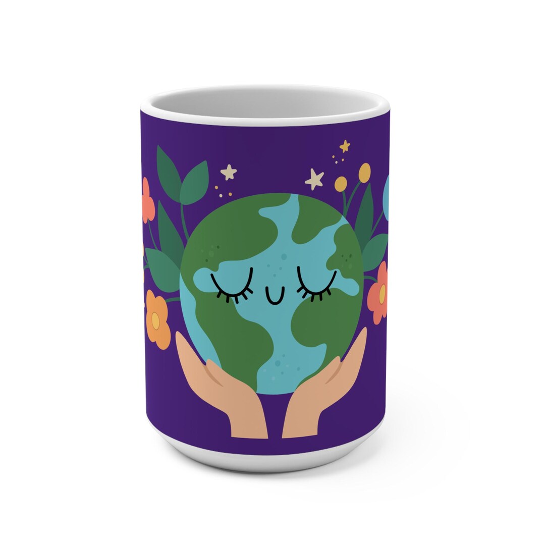 Earth Hugger Mug: Cute Planet Design for Eco Lovers, Gift for Nature ...