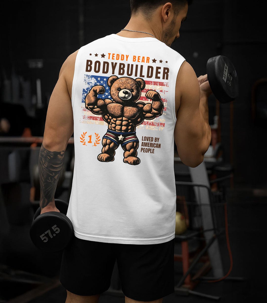 Bear Tank Top – Loved Teddy Shirt, American Bodybuilder Muscle Shirt ...
