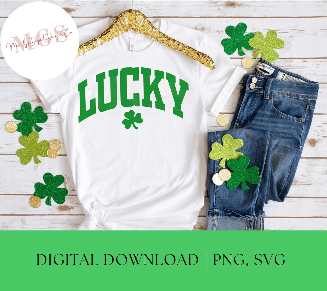 Lucky Shamrock St Patrick's Day PNG SVG (digital Download) - Etsy