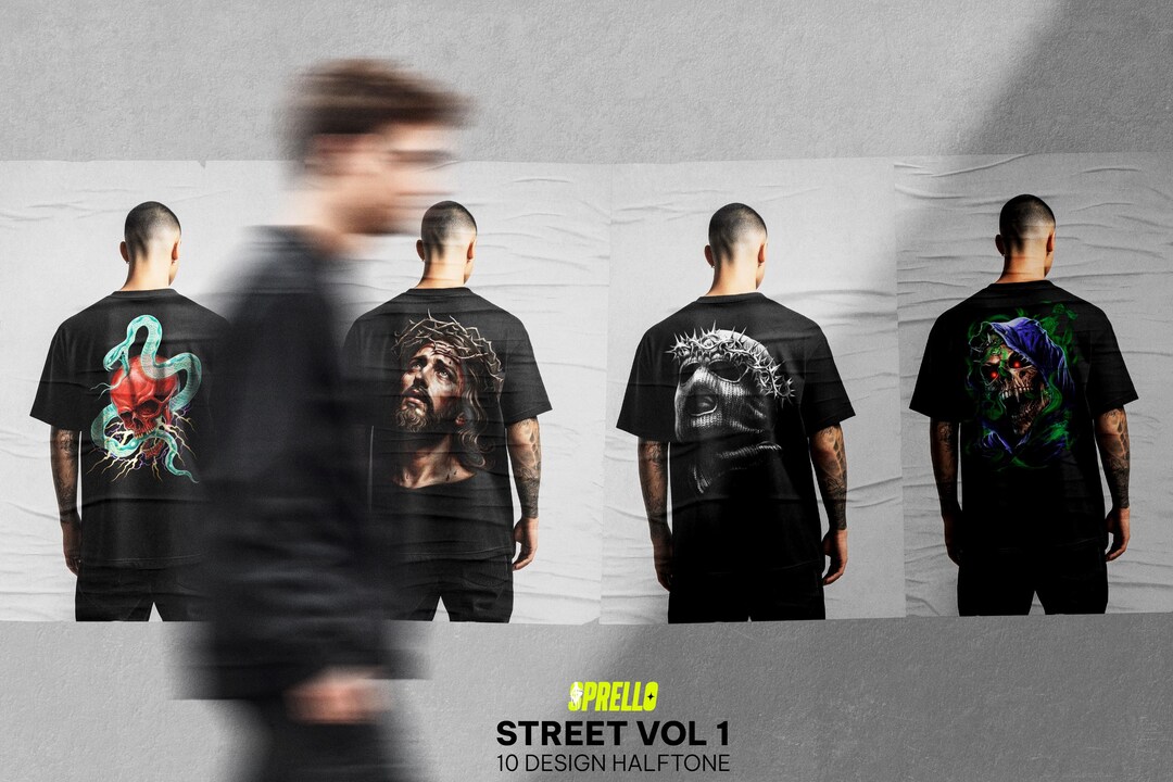 Street Halftone DTF Design Package - Etsy