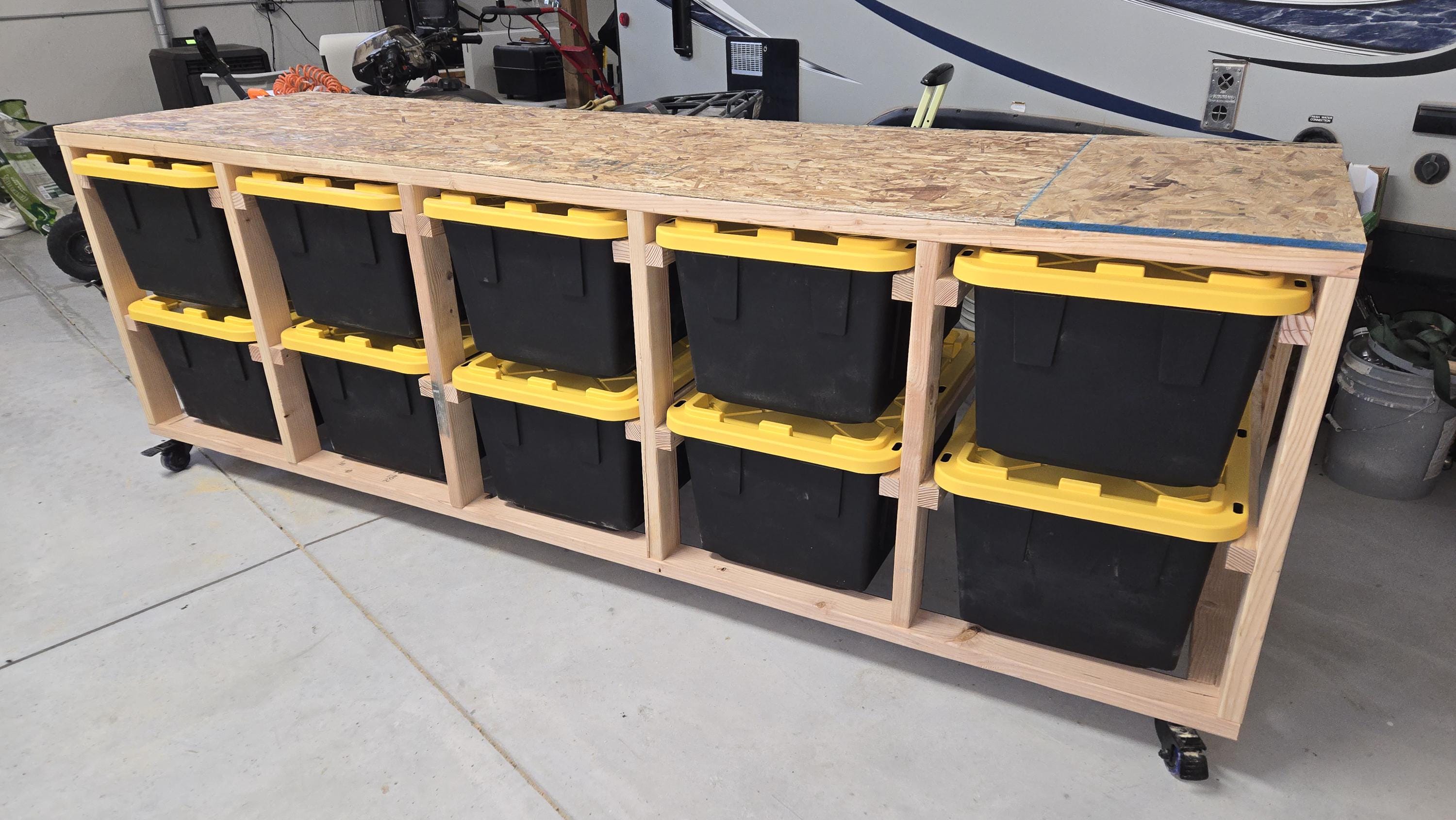 Tote Storage Workbench Plans (10 Totes) - Etsy