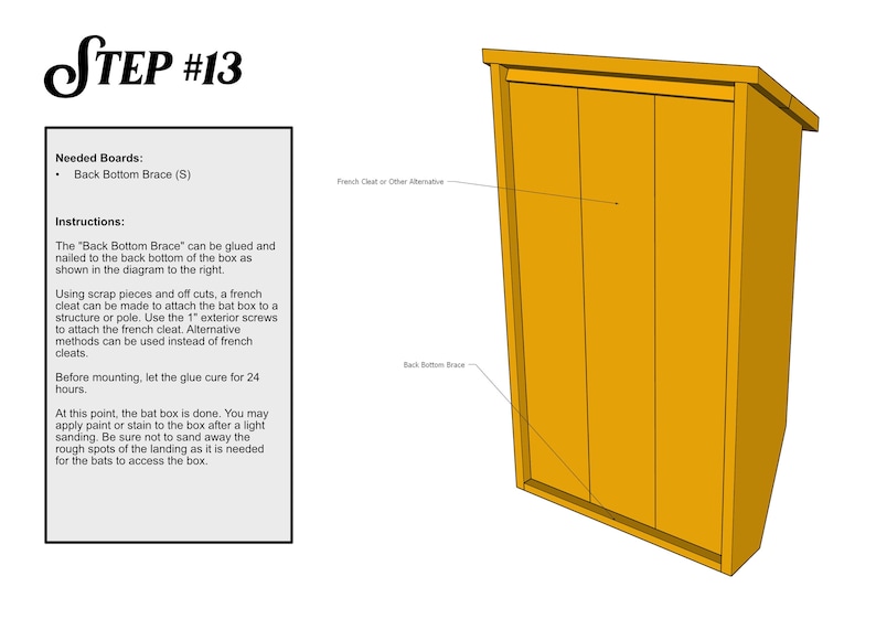 Mid-size Bat Box Plans - Etsy