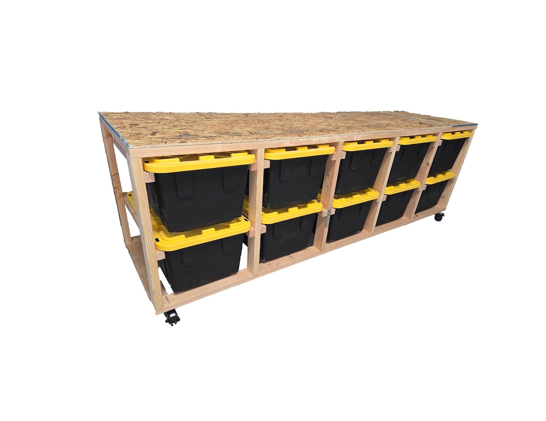 Tote Storage Workbench Plans (10 Totes) - Etsy