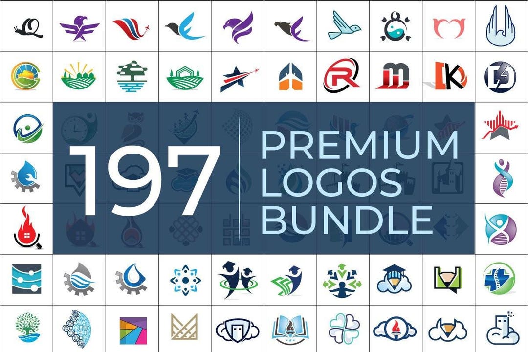 Premium Vector Logos Design Bundle -197 Sets (digital Download) - Etsy