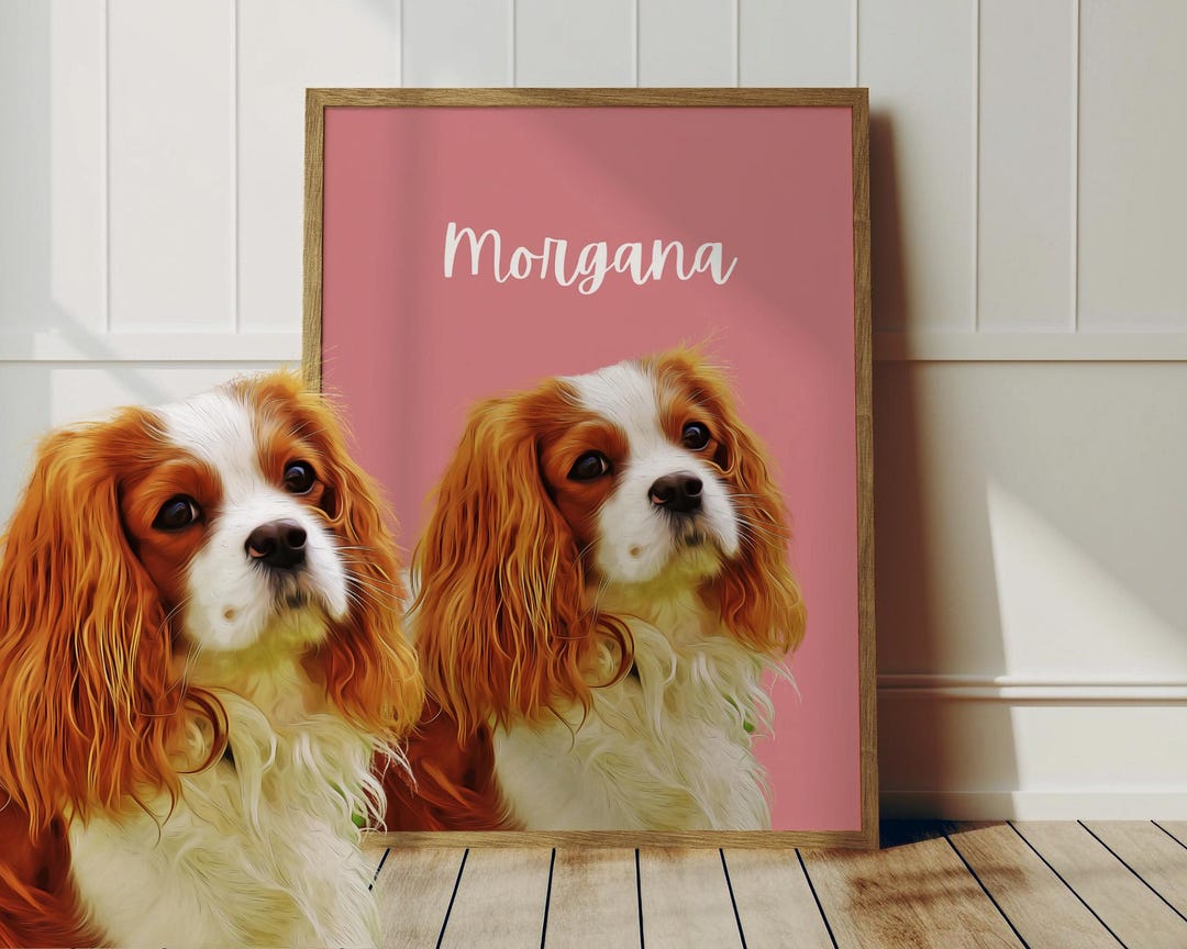 Custom Dog Portrait, Personalized Pet Painting, Pet Owner Gift, Create ...