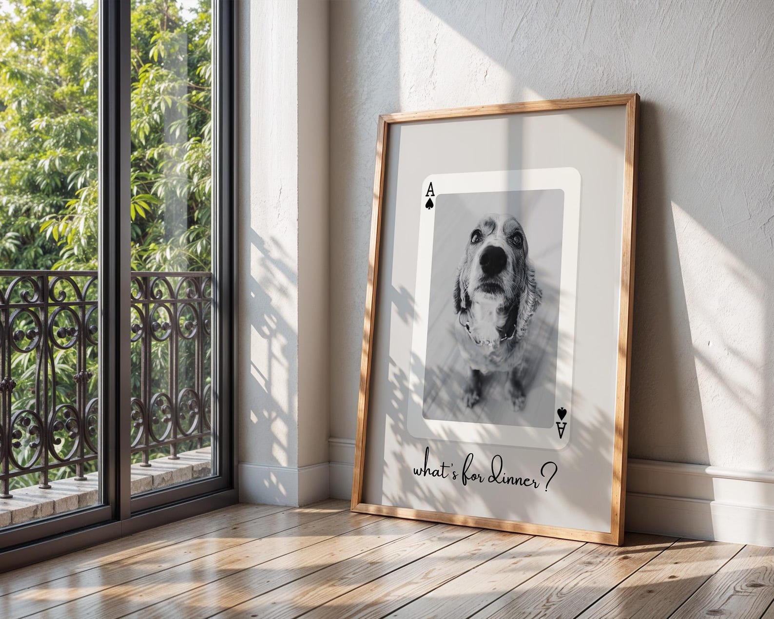 Custom Dog Portrait Playing Cards Personalized Pet Painting Pet Owner ...
