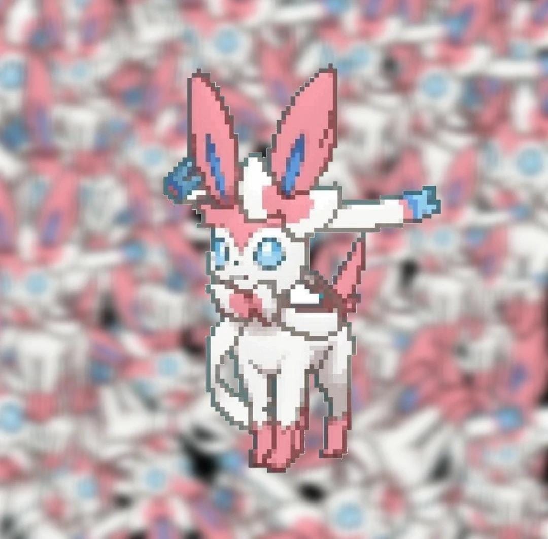 Sylveon Pixel Pokemon Sticker - Etsy