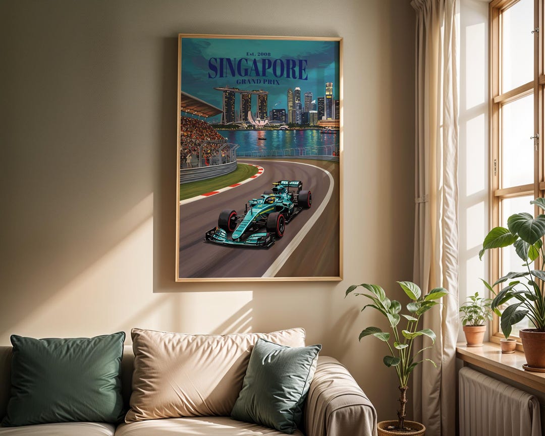 Singapore Grand Prix F1 Poster | F1 Wall Art | Formula 1 Racing Poster ...