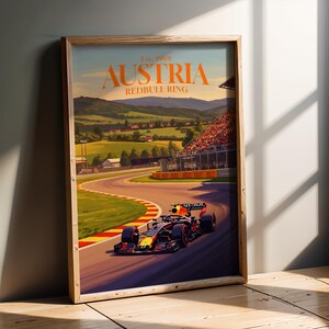 Austria F1 Poster | Formula 1 Art | F1 Wall Art | Red Bull Ring Racing ...