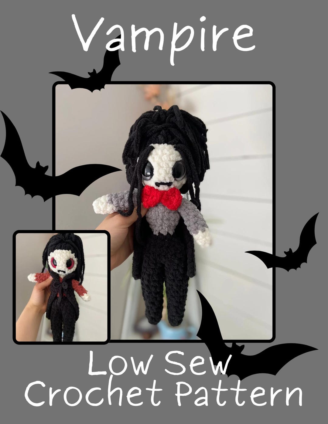 Vampire Crochet Pattern, Halloween Crochet Pattern, PDF Download for ...