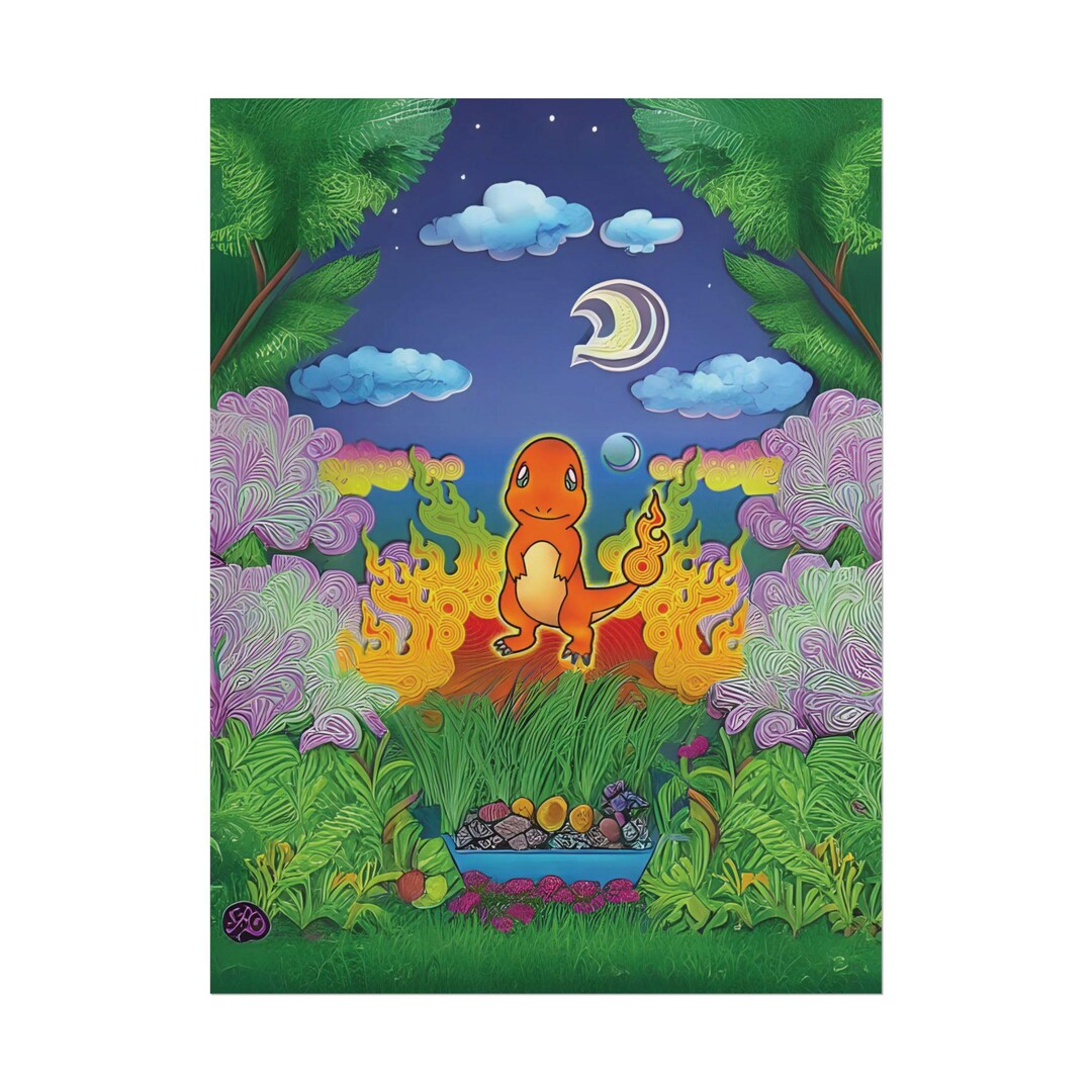 Charmander Pokémon Poster Fiery Anime Wall Art for Fans - Etsy