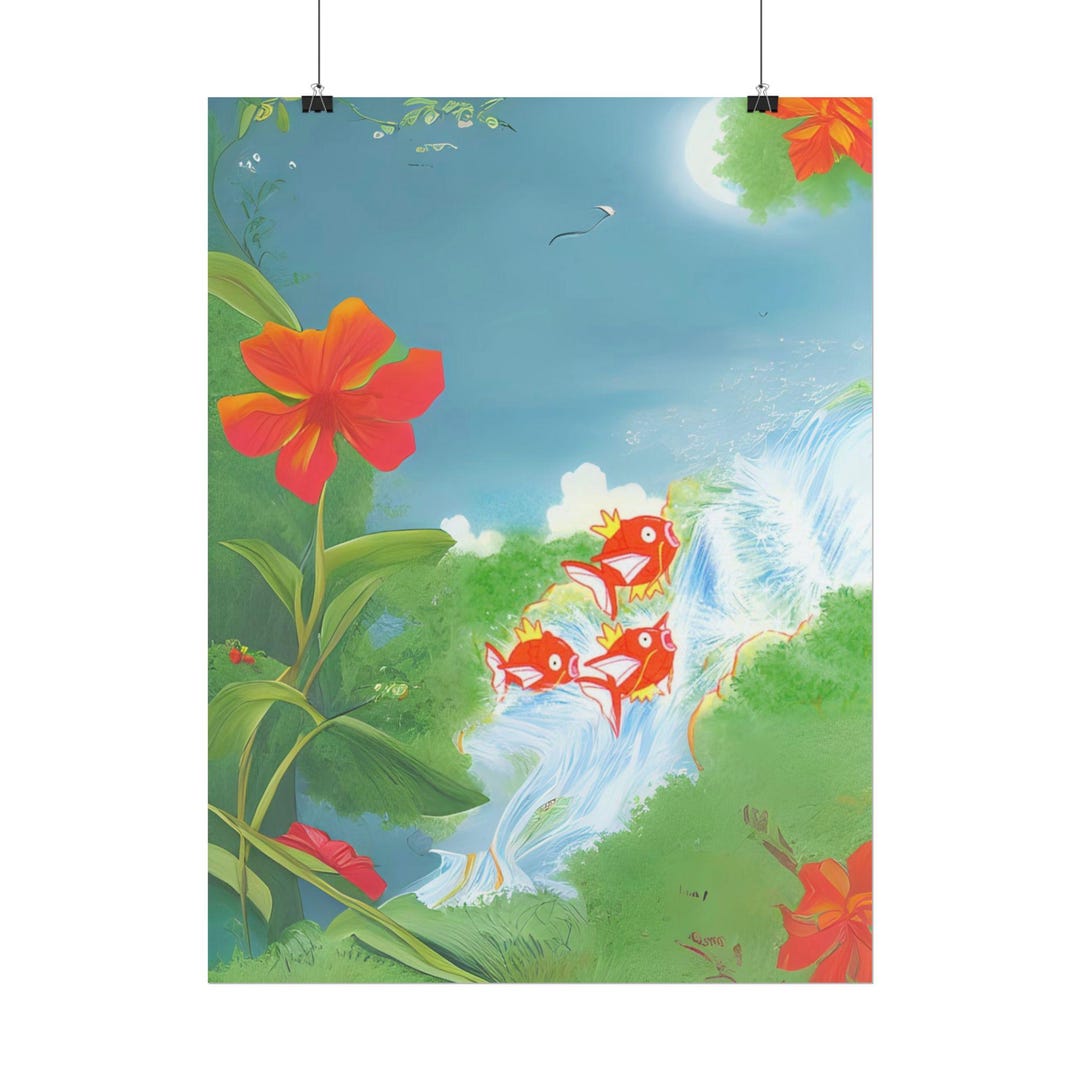 Magikarp Rolled Poster - Pokémon Water-type Artwork - Etsy UK